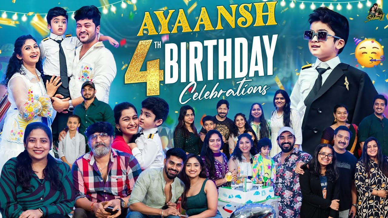 Ayaansh 4th Birthday Celebrations 🥳 || @SidshnuOfficial || Tamada Media ...