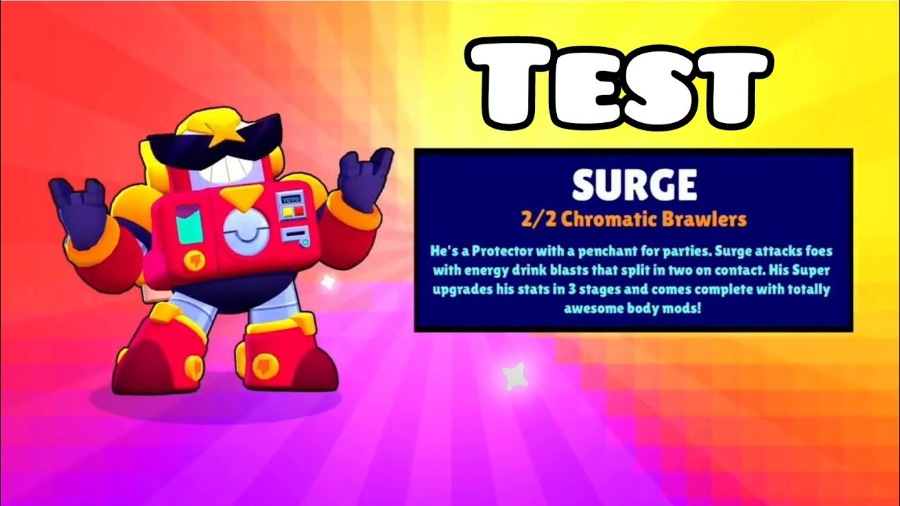 Je teste le nouveau brawler surge sur brawl start (retour) - YouTube