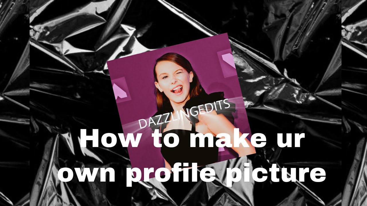 HOW TO MAKE UR OWN PROFILE PICTURE - YouTube
