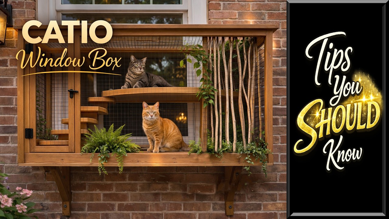 DIY Window Box Catio + Blueprints 🙀 - YouTube
