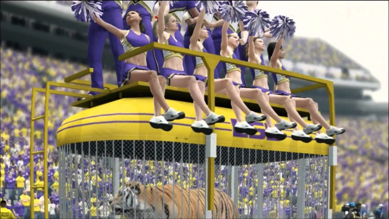 NCAA Football 13 : LSU Tigers Pre Game Intro & Kickoff Gameplay - YouTube