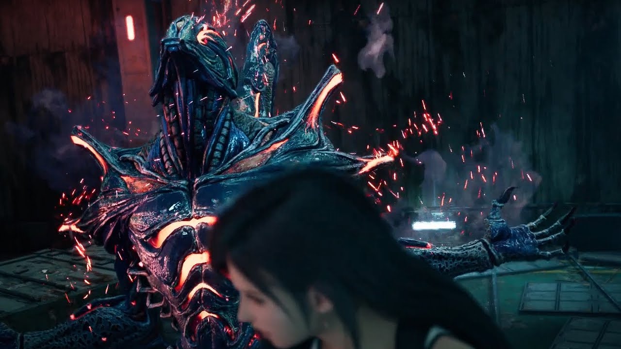 FINAL FANTASY 7 REMAKE - Failed Experiment Boss Fight - YouTube