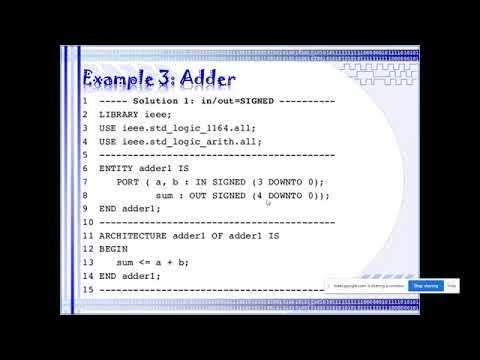 VHDL | Lecture 2 Part 6 - YouTube