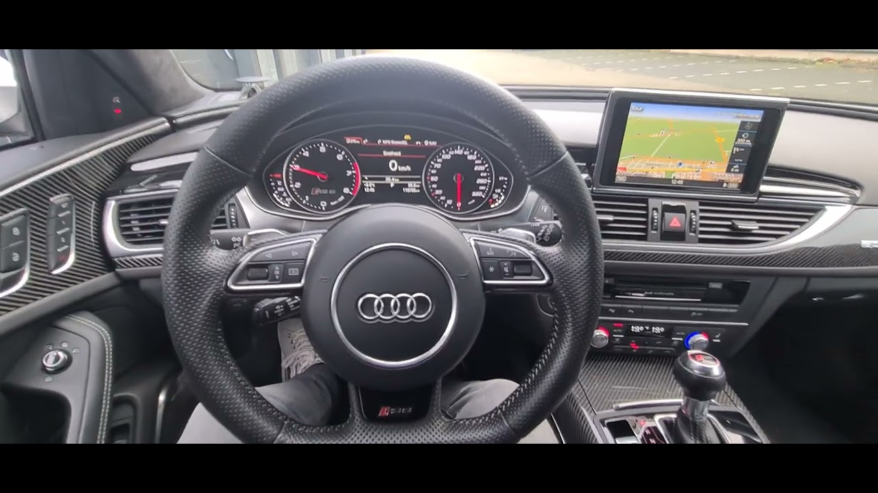 Inside Audi RS6 - Startup RS6 - REV - YouTube