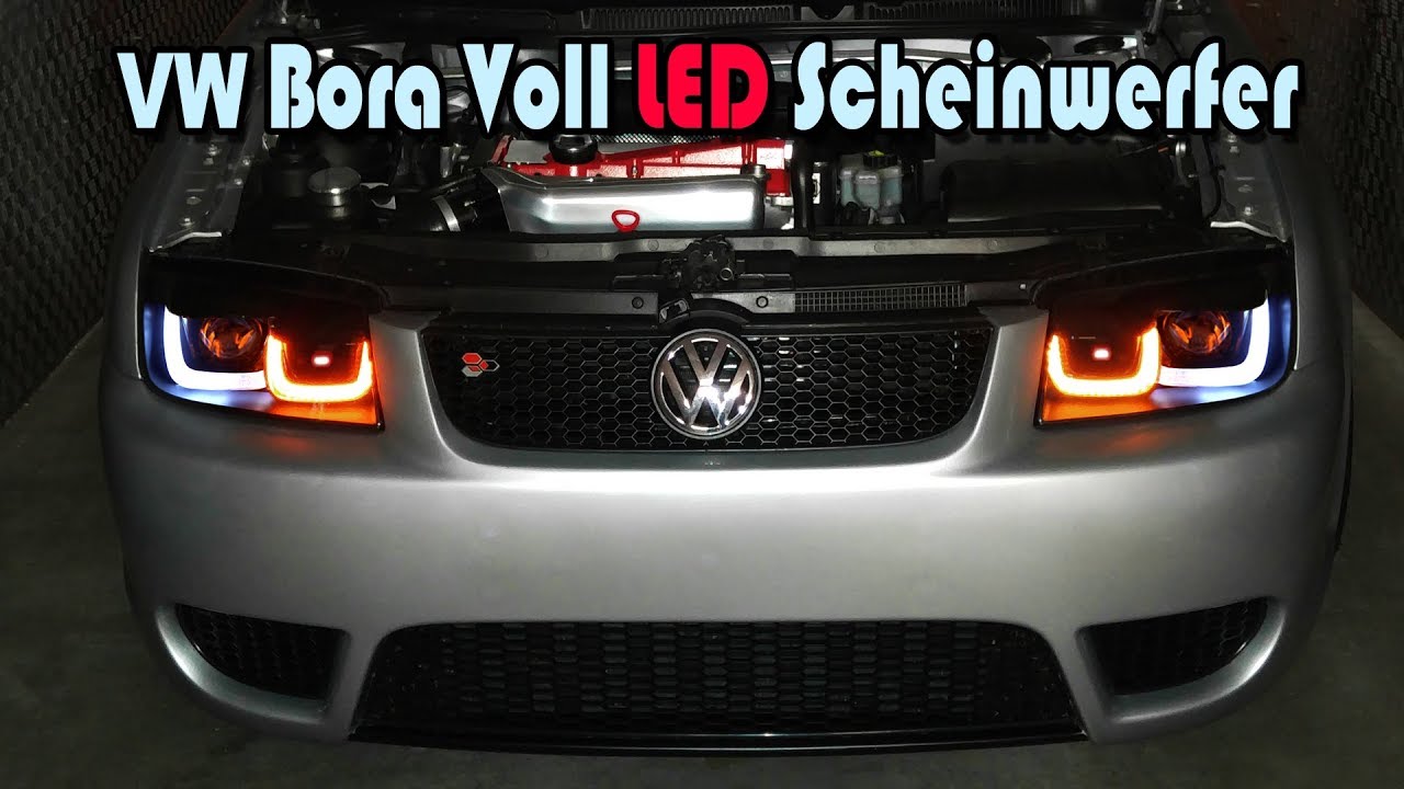 VW Bora Voll LED Scheinwerfer - YouTube