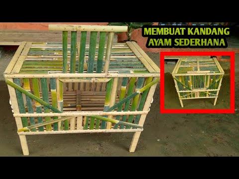 CARA MEMBUAT KANDANG AYAM SEDERHANA DARI BAMBU DAN KAYU - YouTube