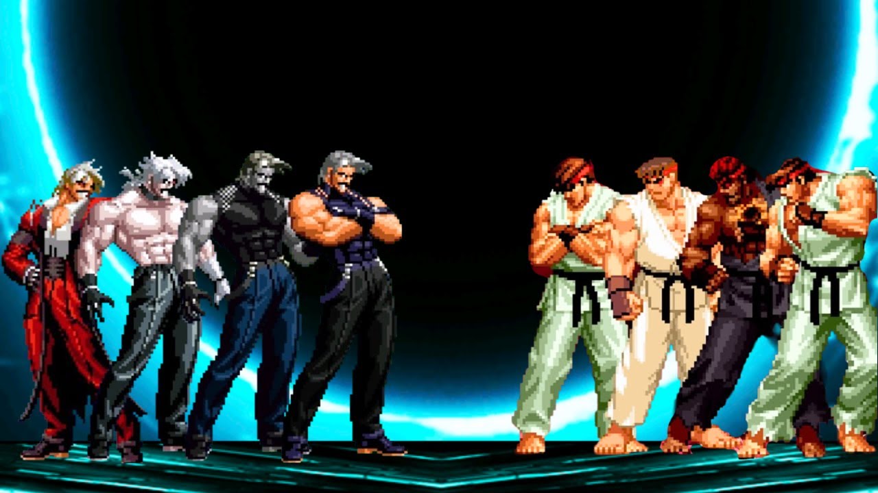 KOF Memorial - Rugal Bernstein Team vs Ryu Team - YouTube
