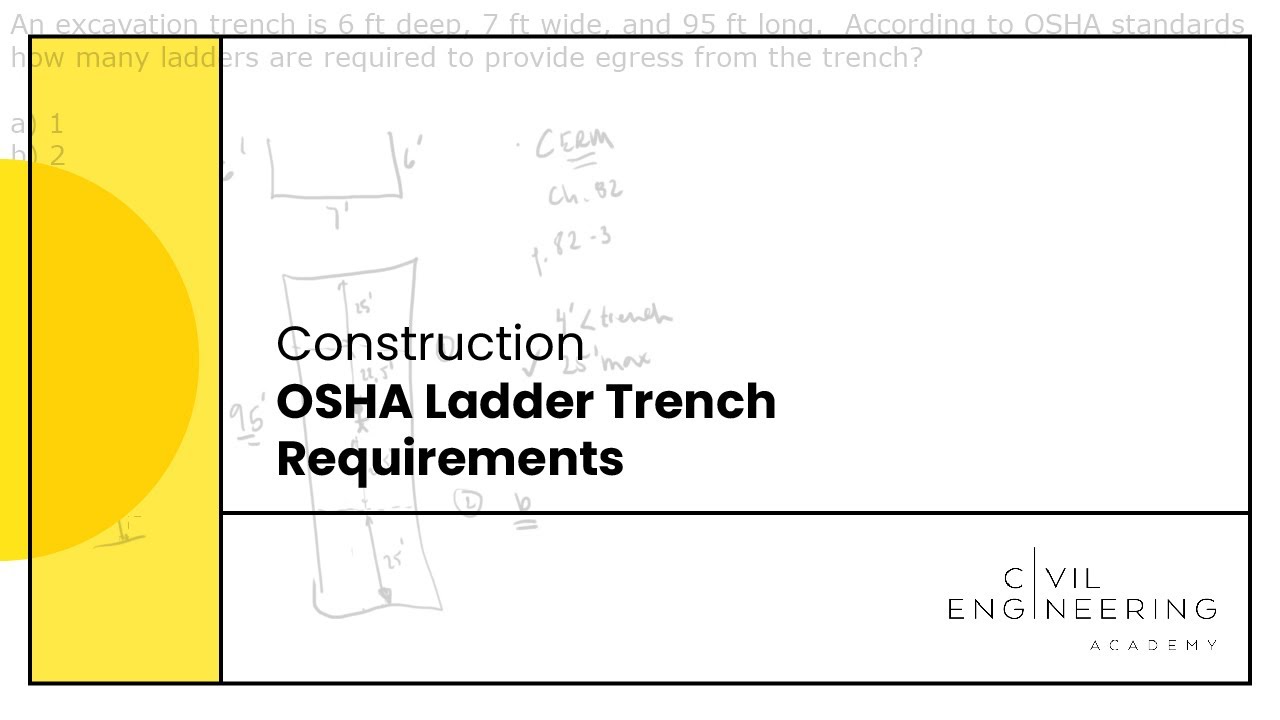 Construction OSHA Ladder Trench Requirements YouTube