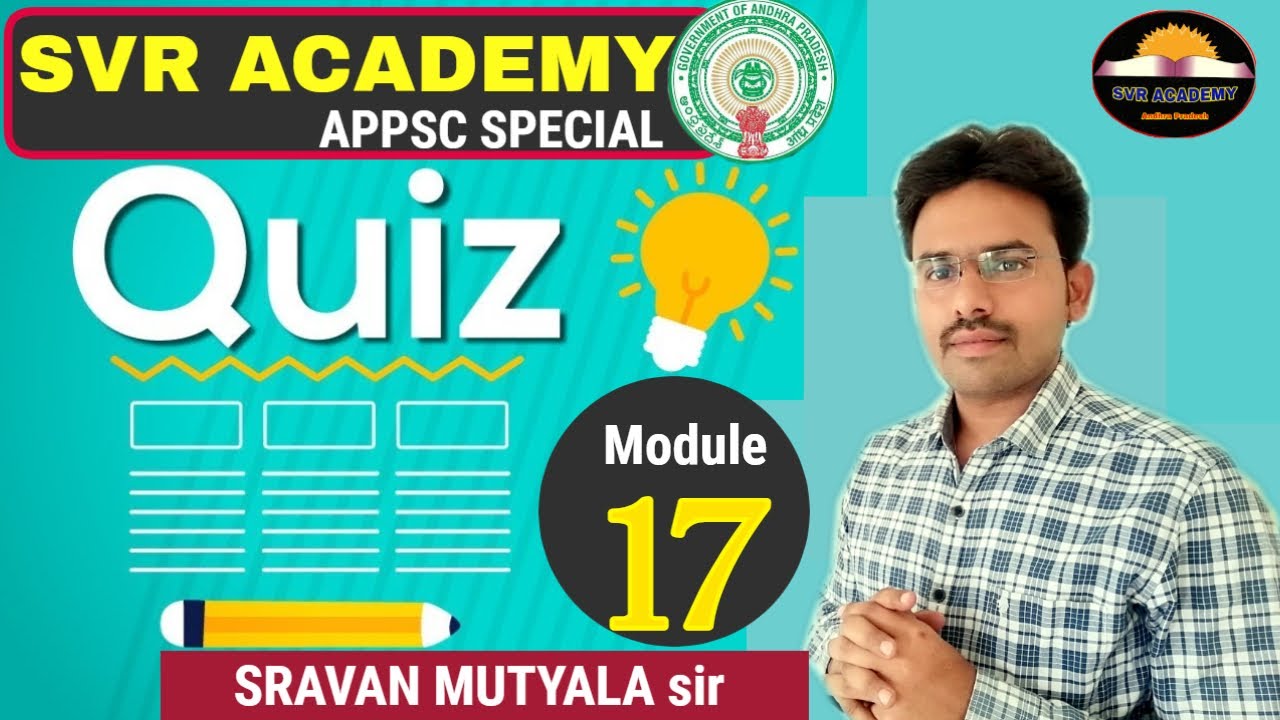 Svr Academy GK Quiz-2 || Appsc special || online coaching || Appsc ...