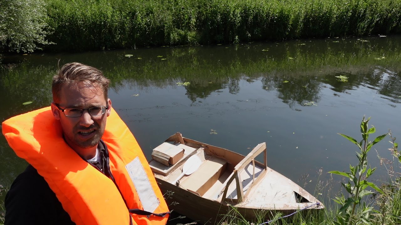 speedboot van karton - YouTube