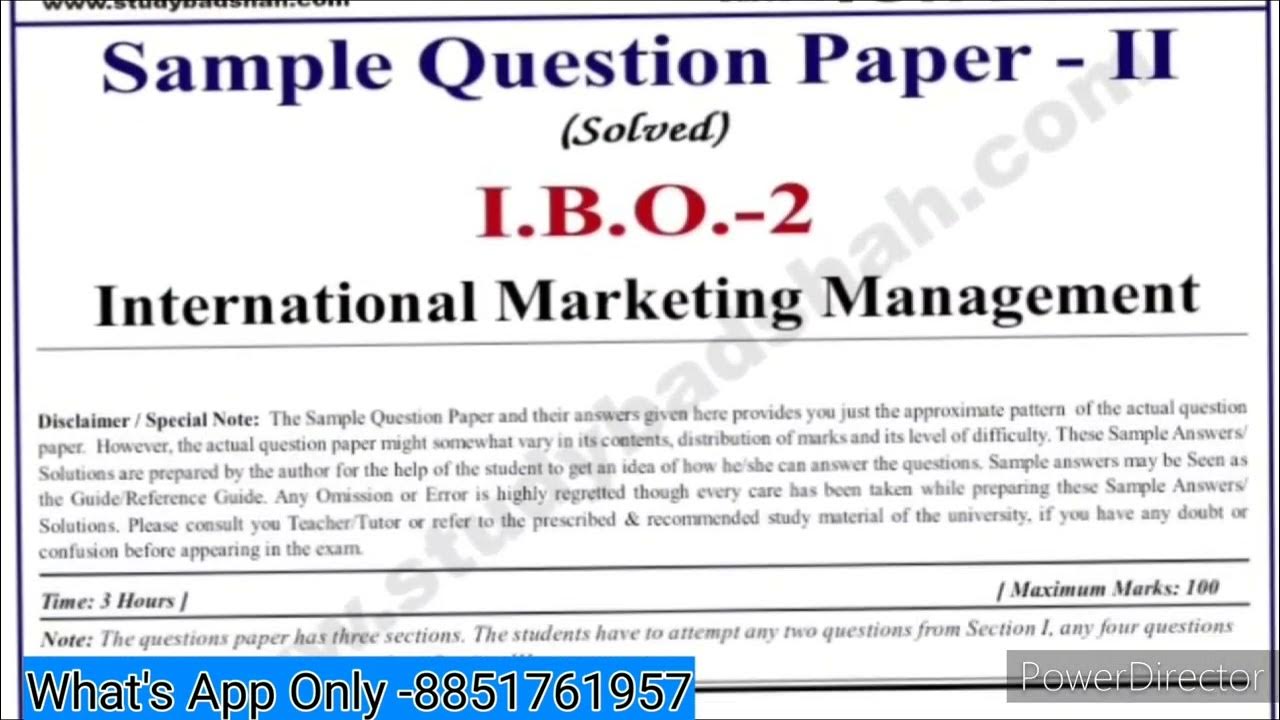 IBO 02 Important Questions | IBO 2 Important Questions with Answers ...