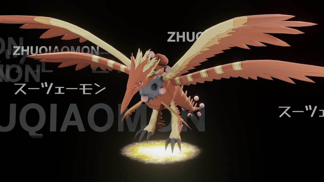 Zhuqiaomon Full Digivolution Line - YouTube