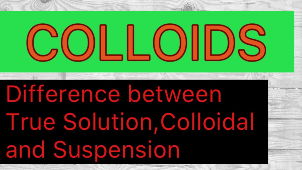 Colloids#History of Colloids/Difference between True Solution Colloid ...