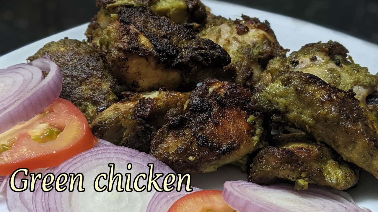 Green chicken || Iftar special hotel style green chicken recipe ...