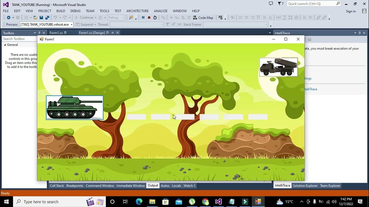 how to make a simple battle tank game in c# | simplest battle tank game ...