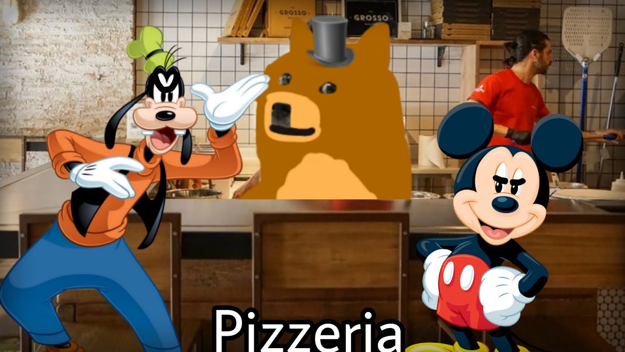 Cuando Mickey y Goofy van a una pizzería toda rara 😅👍 - YouTube