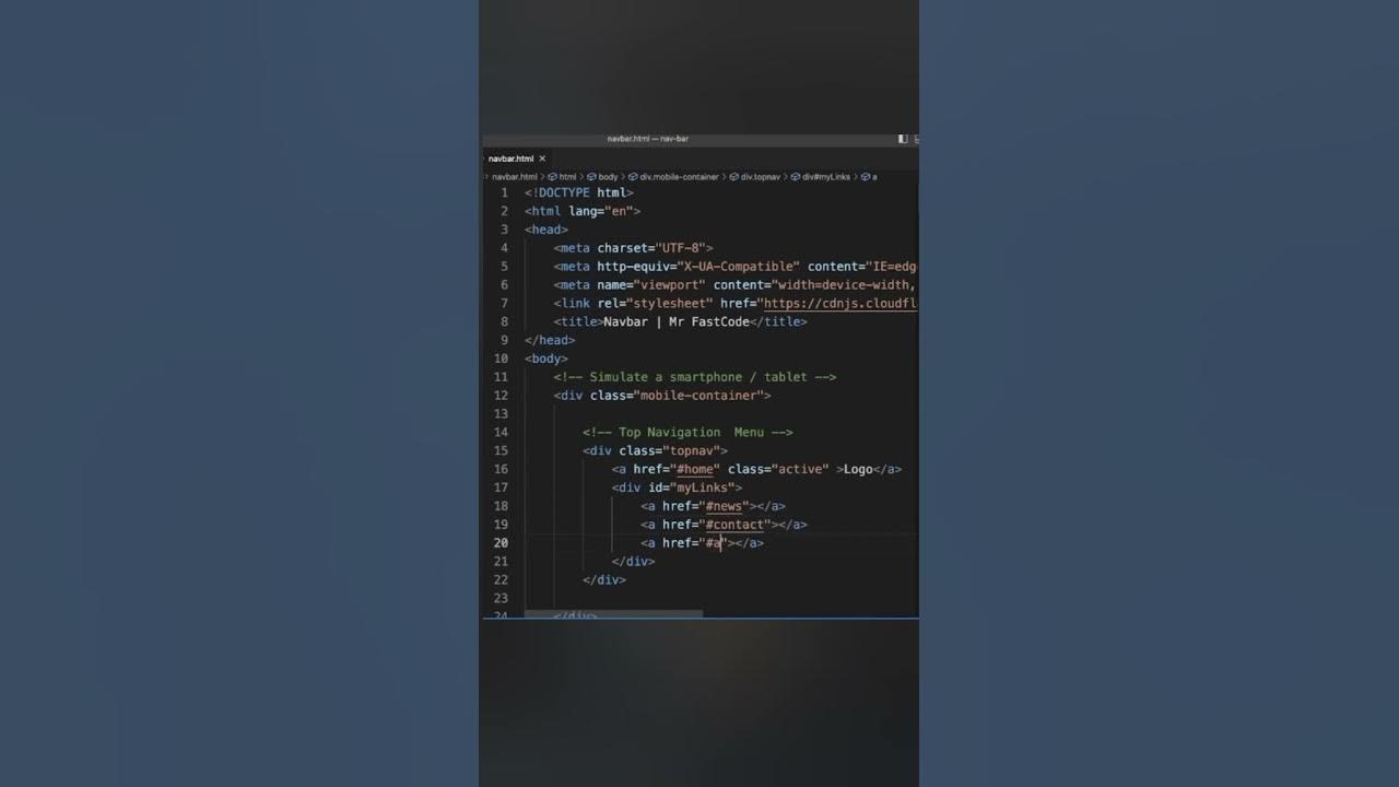 How to make Navigation Bar Html Css Js - YouTube
