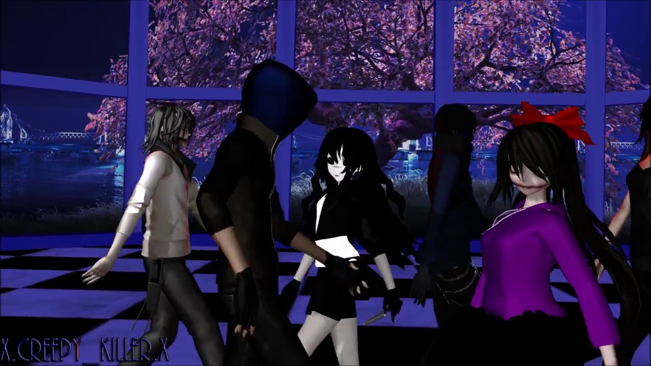【MMD X CREEPYPASTA】lftn- Jeff the killer,Jane the killer,Nina the ...