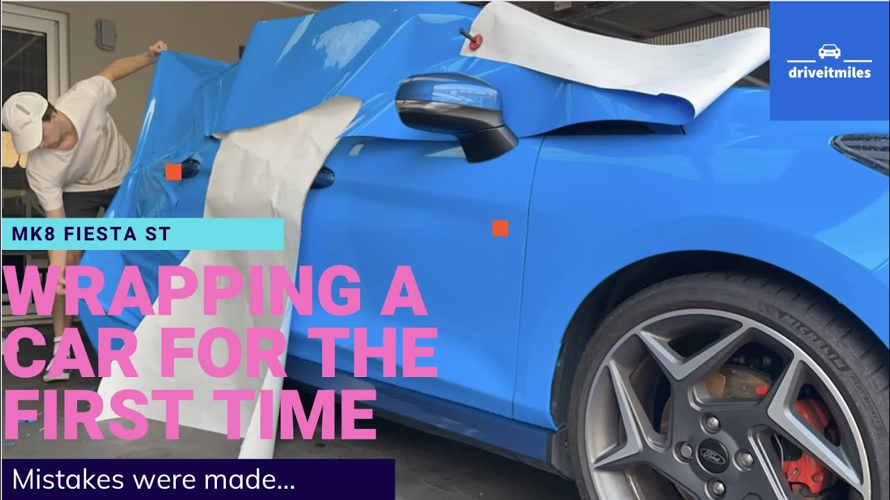 Wrapping my car for the first time! - YouTube