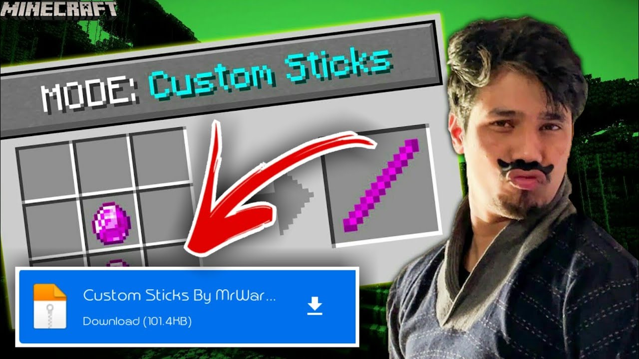 Minecraft but there are custom sticks mod download | Minecraft custom ...
