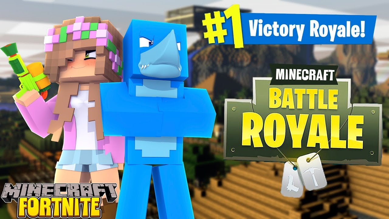 FORTNITE IN MINECRAFT !!! w/ Sharky and Little Kelly - YouTube