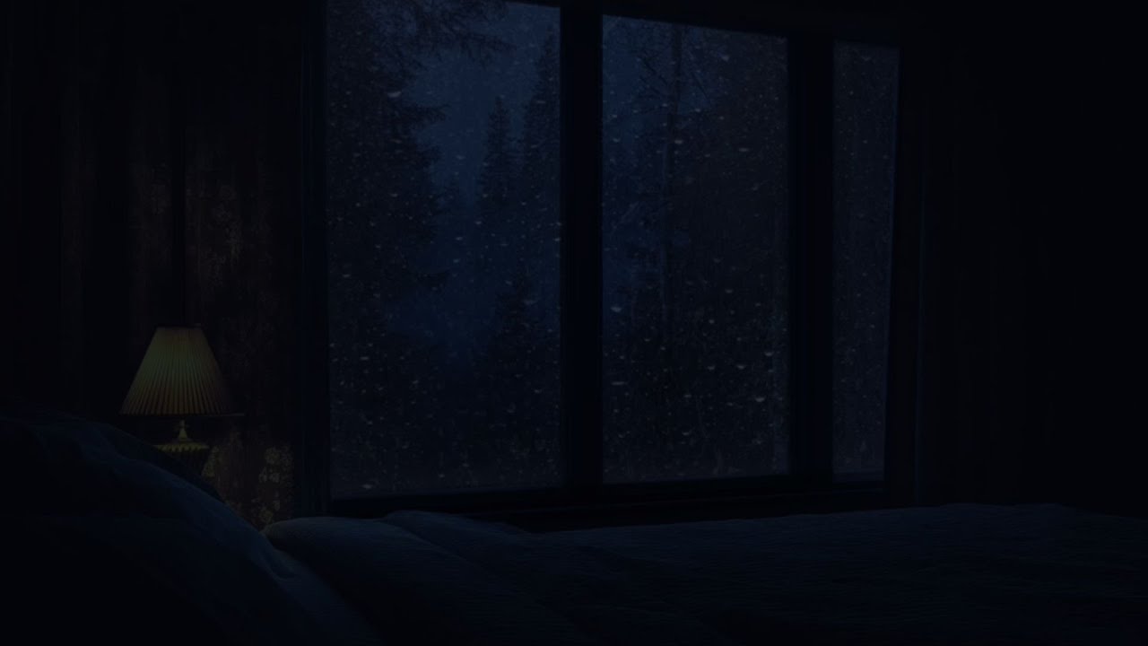 Heavy rain and thunderstorm sounds for Sleeping - DARK SCREEN to Sleep ...
