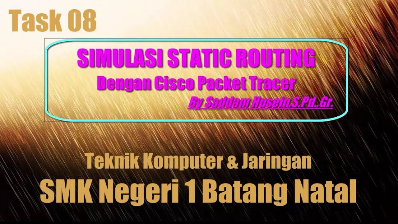 Simulasi Static Routing *TLJ08 u - YouTube