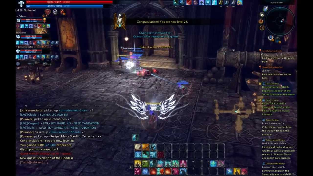 Tera online High Elf Priest 26Lv Dungeon (Sinestral Manor) - YouTube