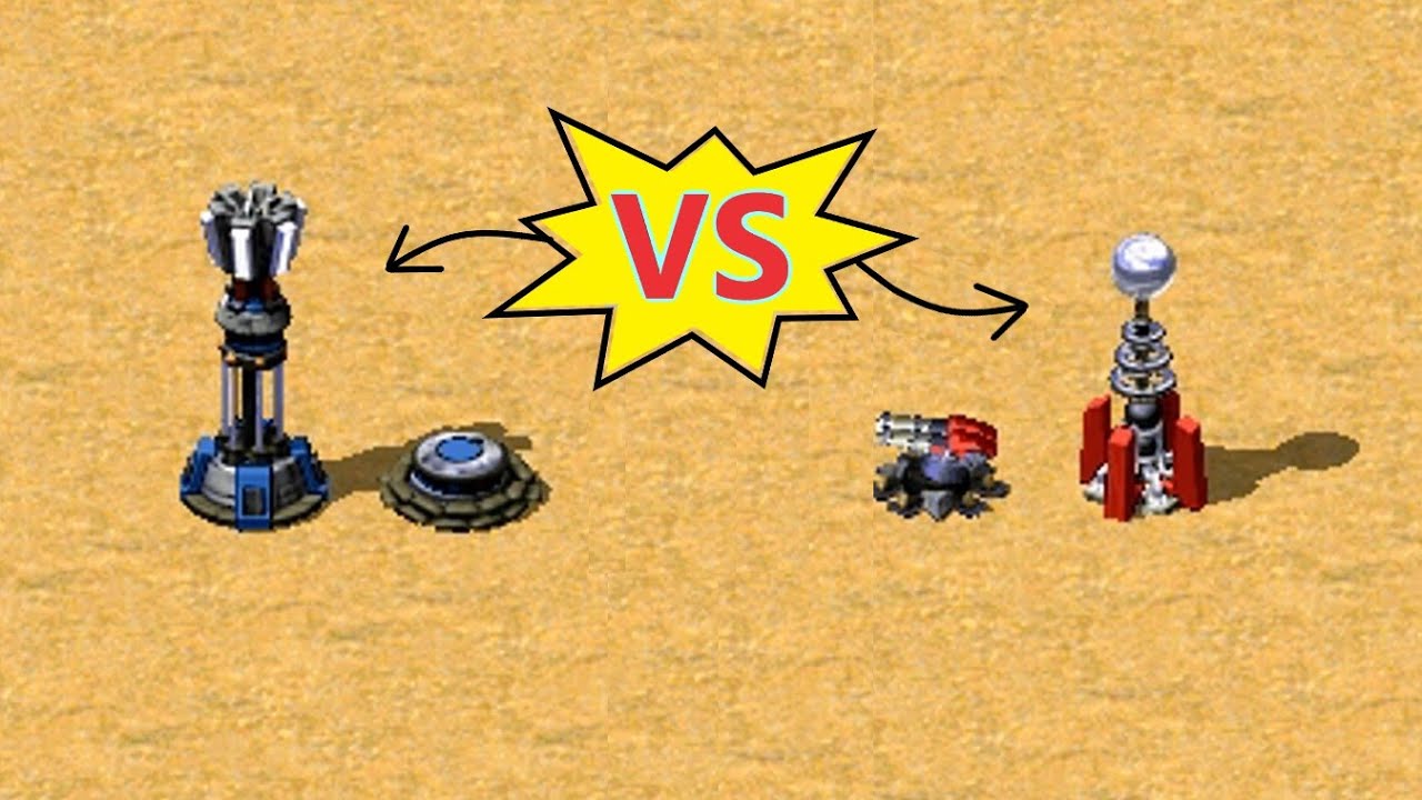 Allied vs Soviet - Defenses Battle - Red Alert 2 - YouTube