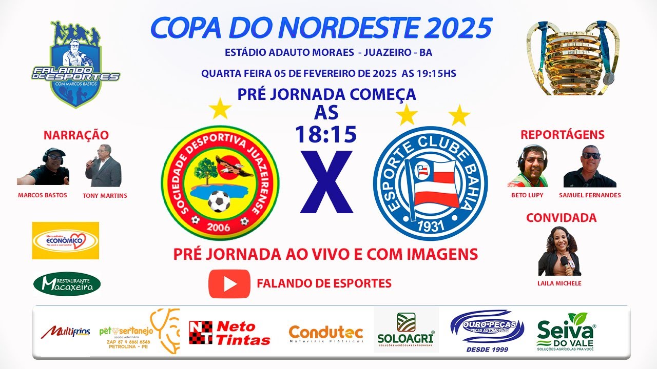 JUAZEIRENSE X BAHIA - 2ª ROD. - COPA DO NORDESTE - YouTube