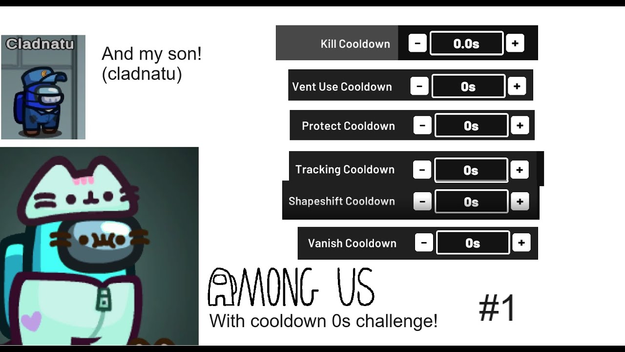 Among Us cooldown 0s challenge #1 (read desc) - YouTube