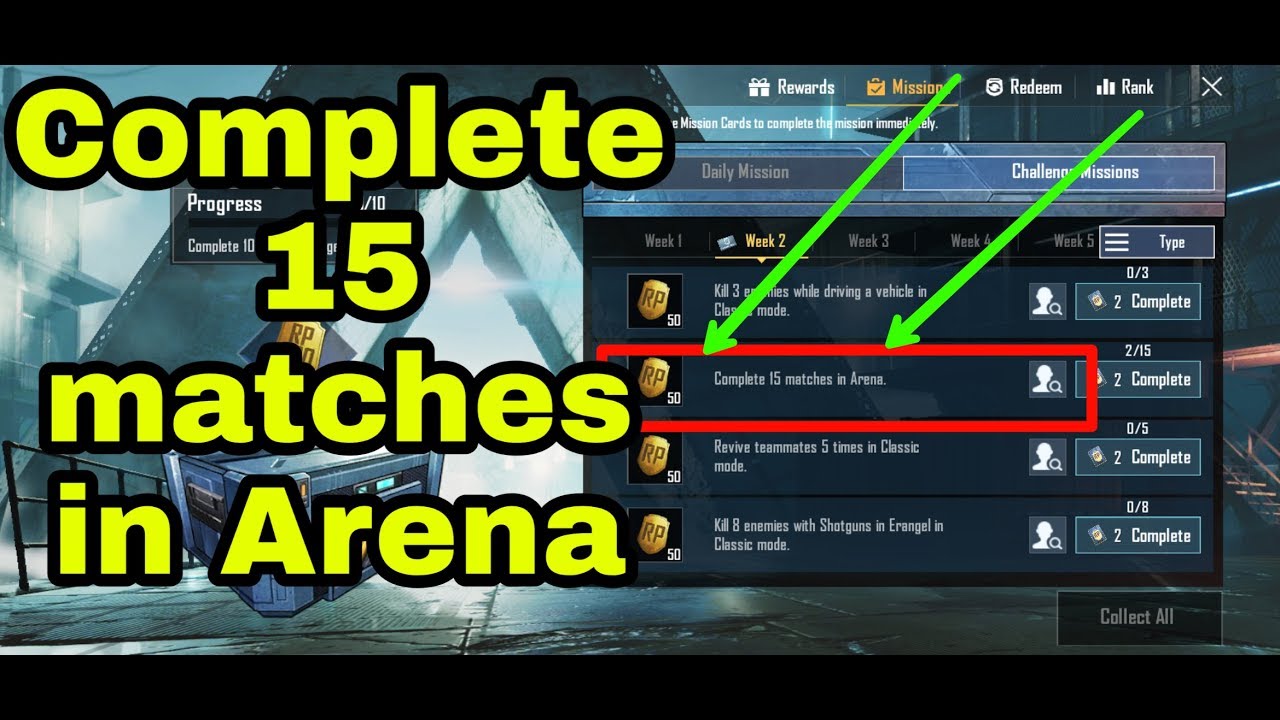 Complete 15 matches in Arena pubg ! Complete 15 matches in Arena - YouTube