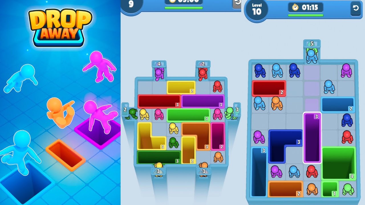 Drop Away: Color Puzzle Level 1 - 10 | Gameplay FHD - YouTube
