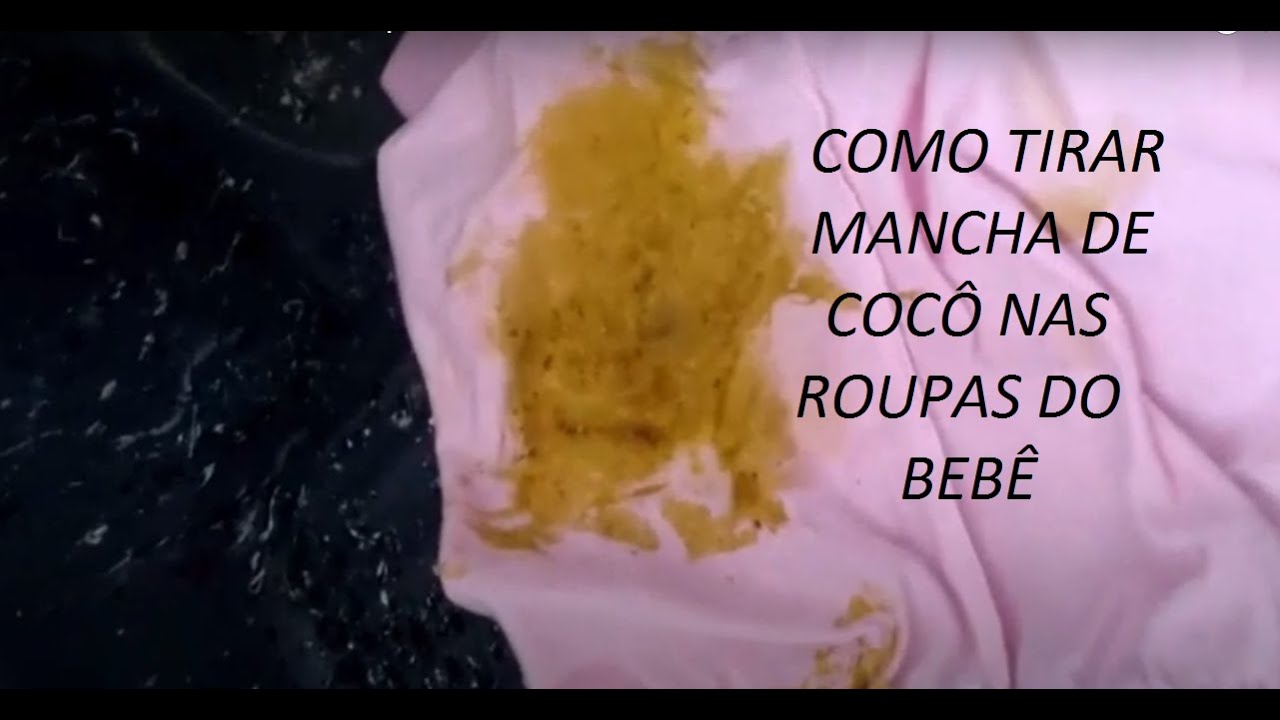 Como tirar mancha de cocô da roupa do bebê - YouTube