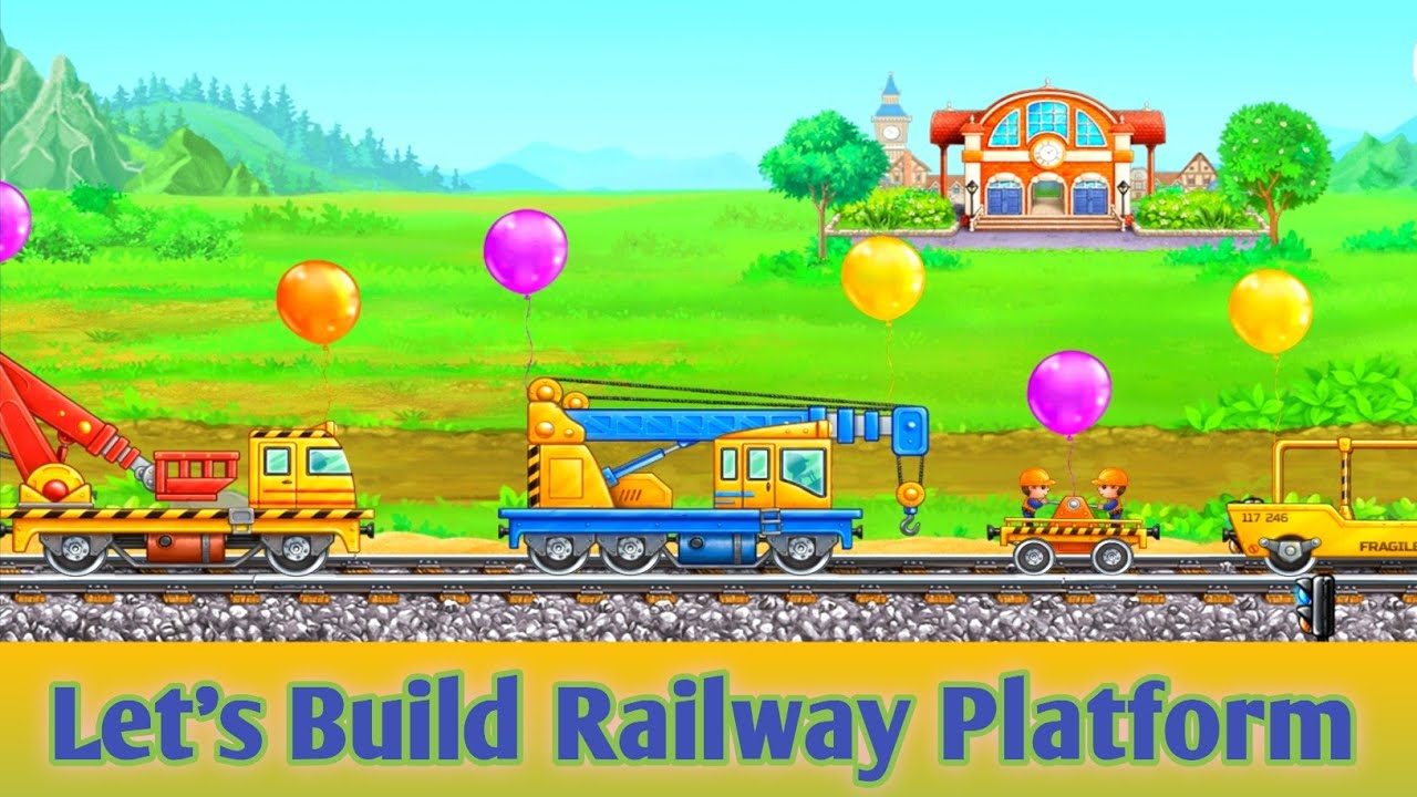 Let's Build Railway Platform|| Cartoon Train Animation|| 🚞🚞🚞 - YouTube