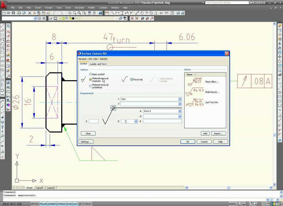 Mechanical Drafting Symbols For Annotation