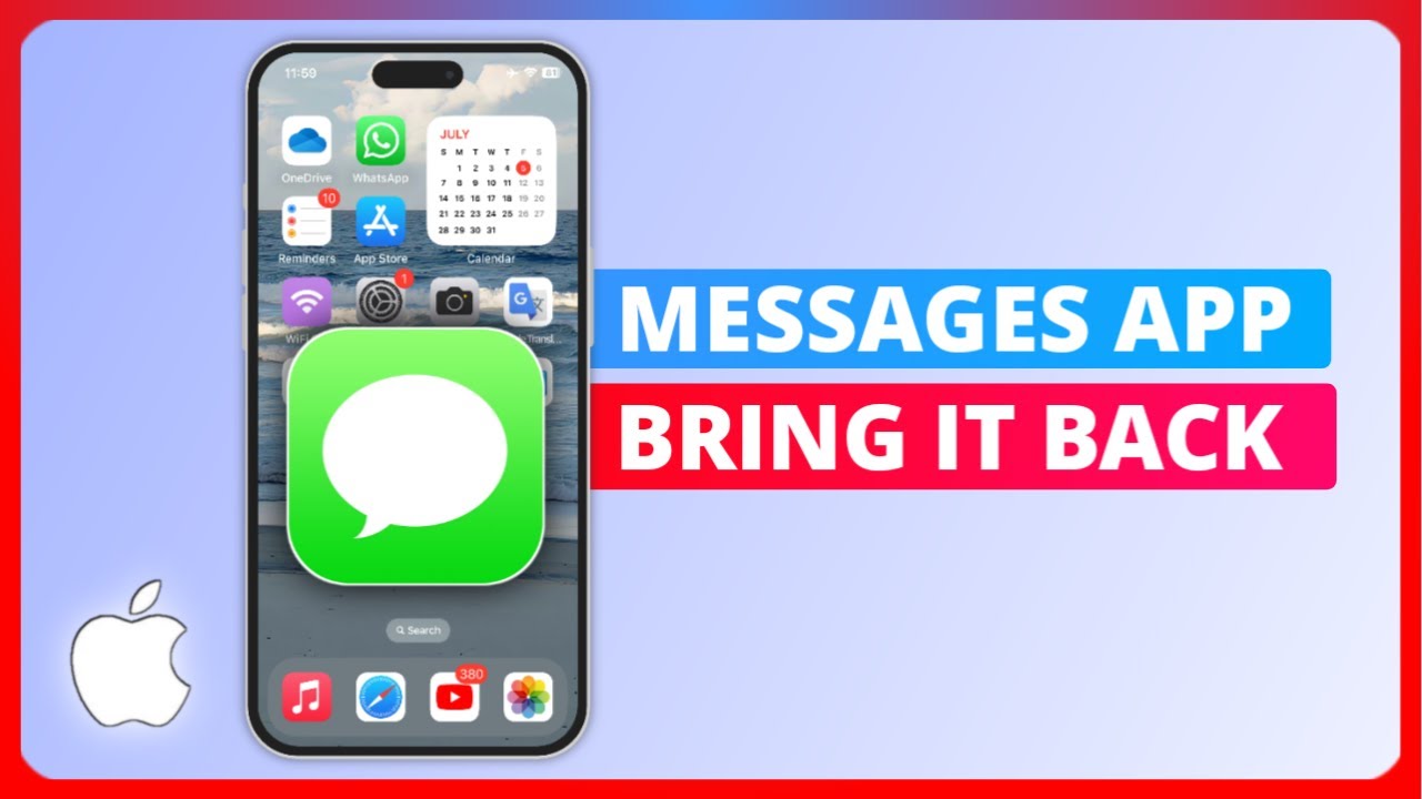 Fix: Messages App is Missing | Add Messages App on iPhone Home Screen ...