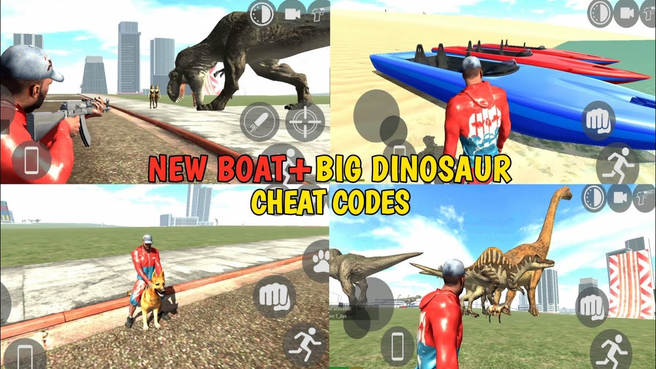 Indian Bikes Driving 3D | New Update Cheat Code 😱 Boat+Dinosaur Cheat ...