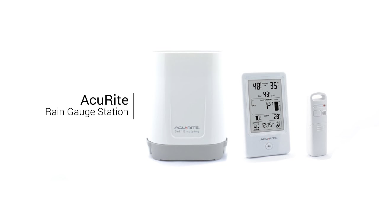AcuRite Digital Rain Gauge with Thermometer & Humidity - YouTube