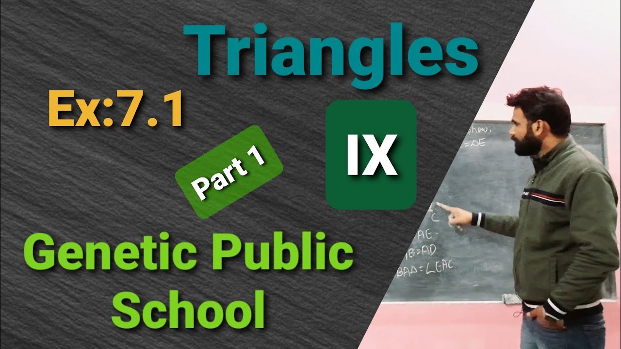 Triangles || IX || Ex:7.1 || Q:1-4 - YouTube