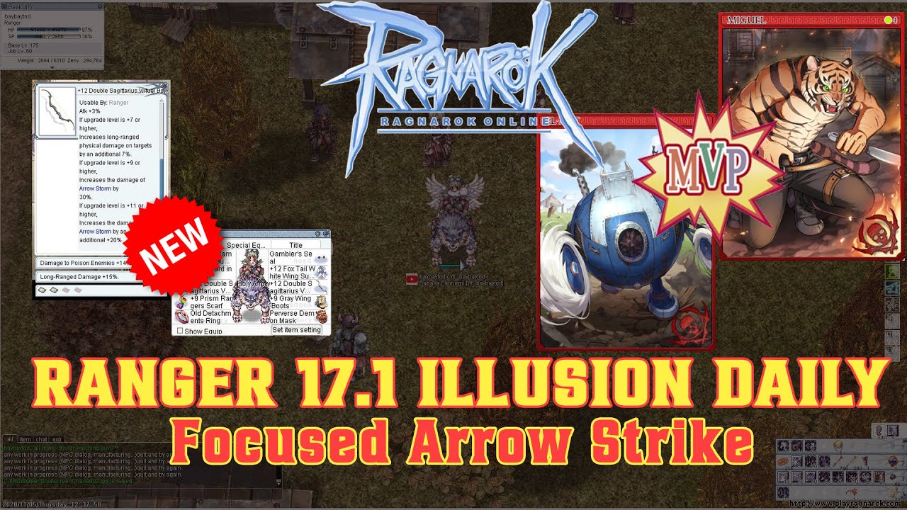 iRO Chaos - Ranger FAS (Focused Arrow Strike) 17.1 Illusion Daily Quest ...