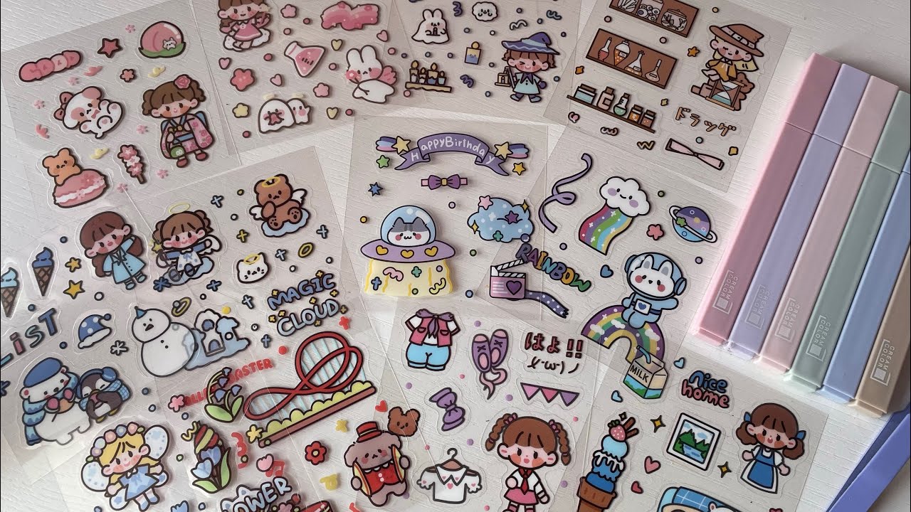 SENJA FIRSTA UNBOXING PERALATAN JOURNAL | Sticker Aesthetic | washi ...