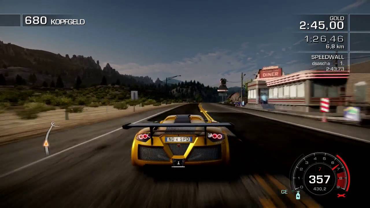 Need for Speed Hot Pursuit Gumpert Apollo S Speed, Xbox 360 - YouTube