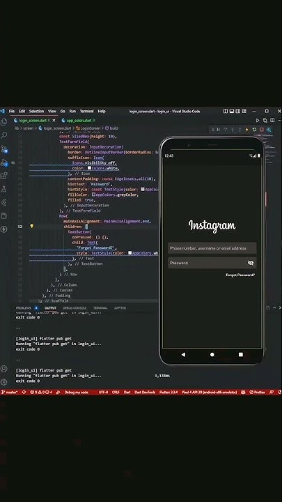Instagram Login UI using Flutter | Mrx Coding - YouTube