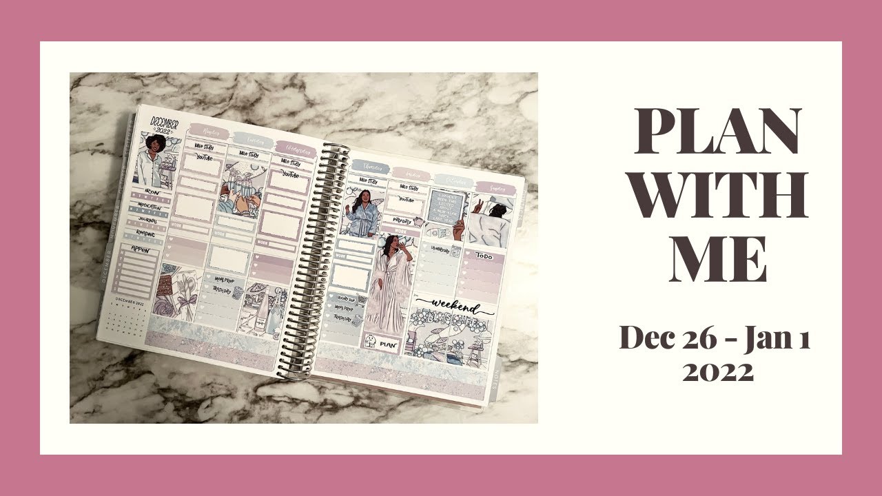 Plan With Me | December 26 - January 1 | Erin Condren Hourly - YouTube