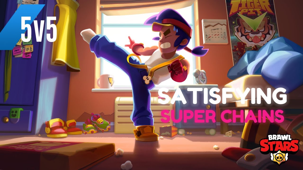 SATISFYING FANG SUPER CHAINS ON 5V5|BRAWL STARS|#brawlstars - YouTube