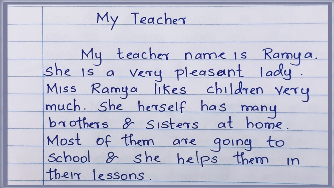 How to write an essay about my teacher ? | My Teacher | Teacher | Nifty ...