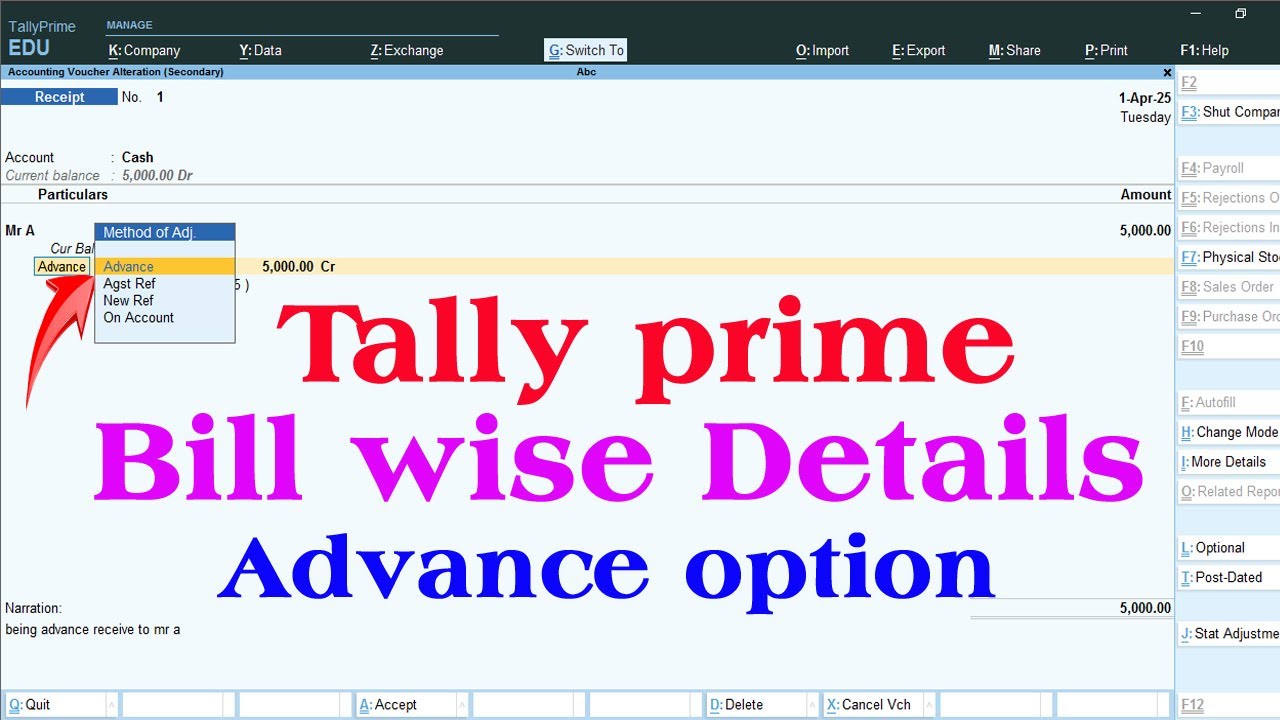 bill wise details in tally prime | maintain bill wise details in tally prime | bill wise entry ...