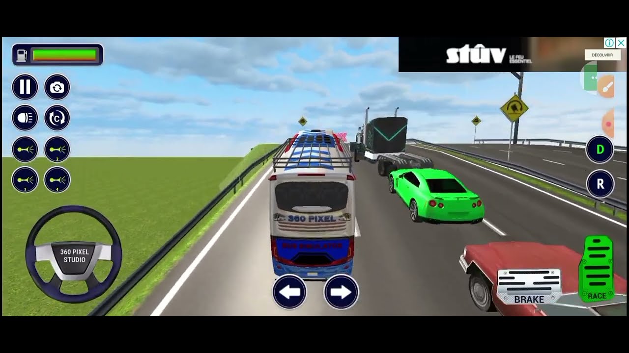 New bus game online free full speed heavy gari - YouTube