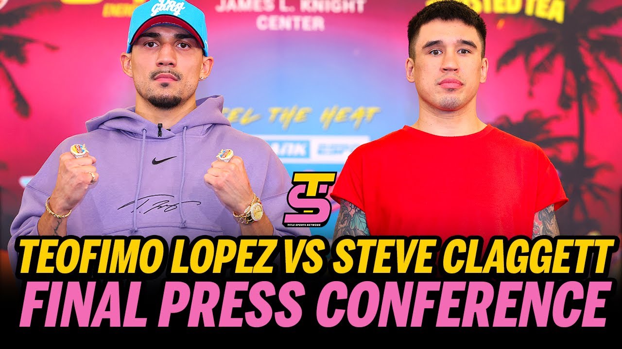Teofimo Lopez vs Steve Claggett FULL Press Conference | Top Rank ESPN ...